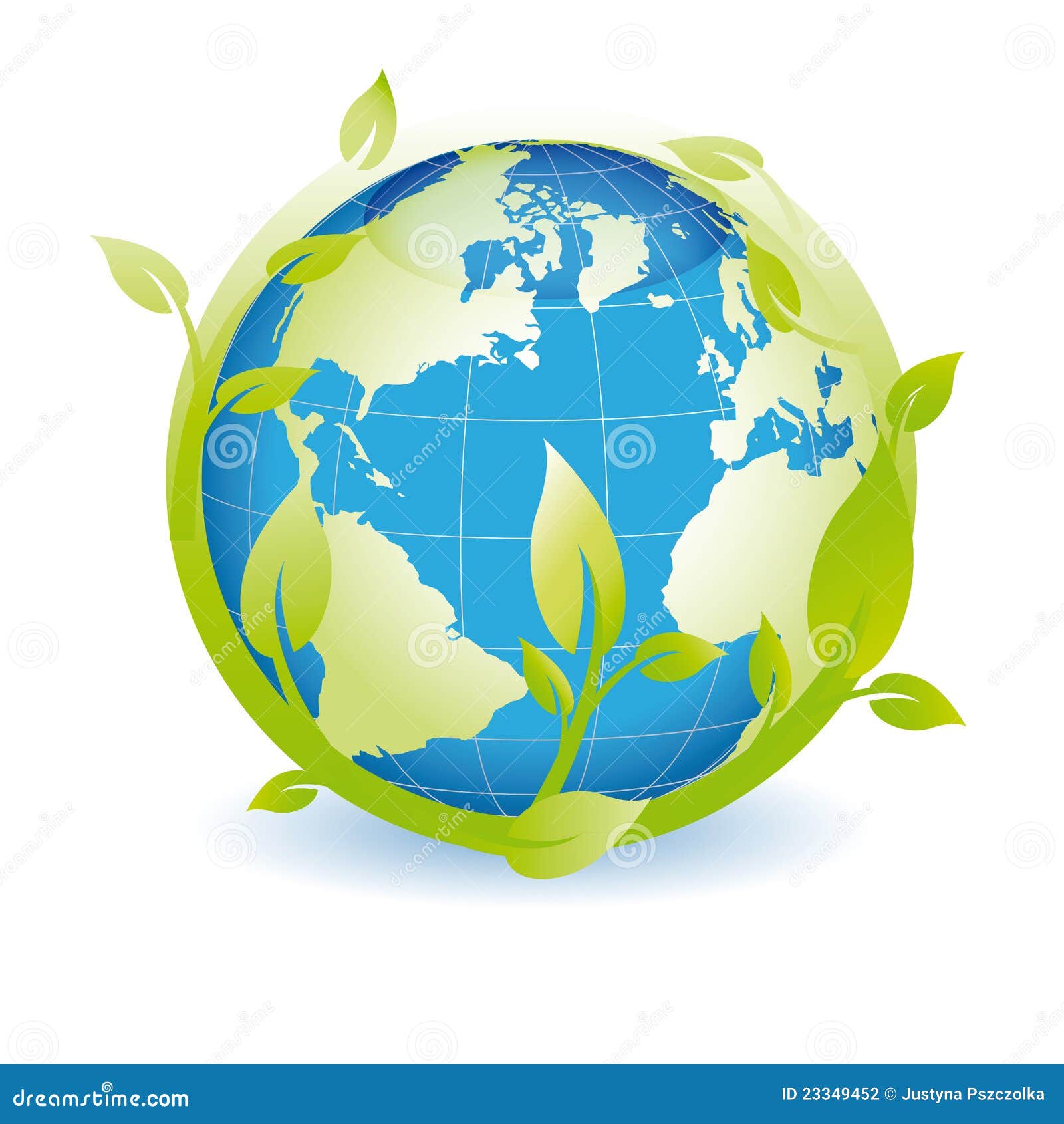 Green globe stock vector. Illustration of conservation - 23349452