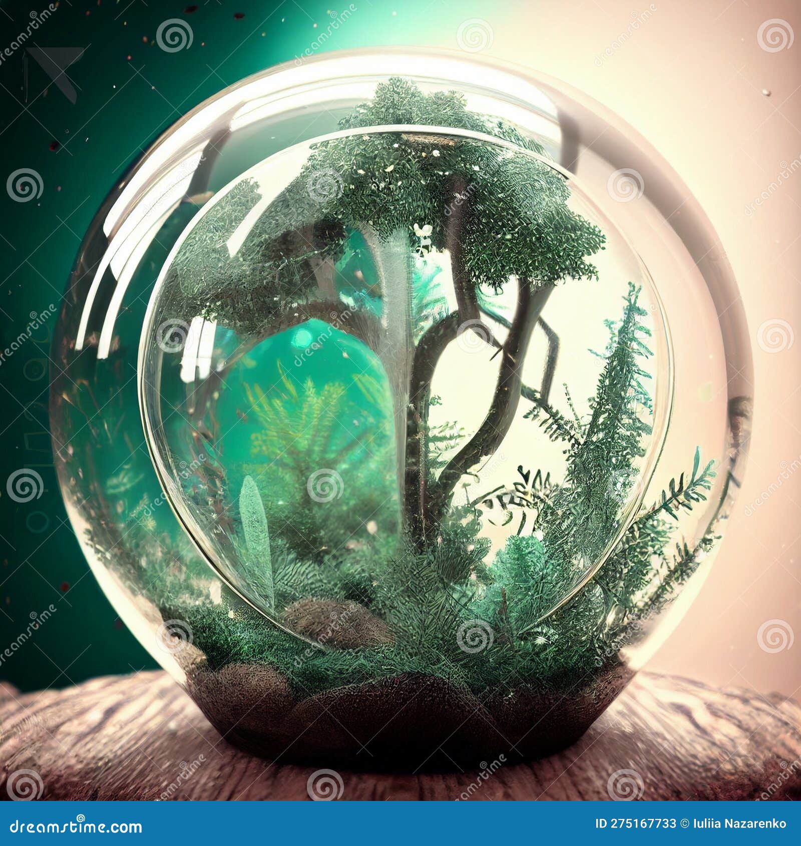 Green Globe: Autonomous Ecosystem on White Background. AI Generated ...