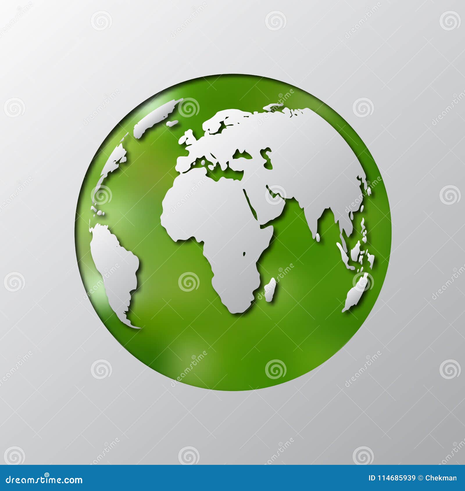 Green Globe Earth. Vector Illustration. Stock Vector - Illustration of ...