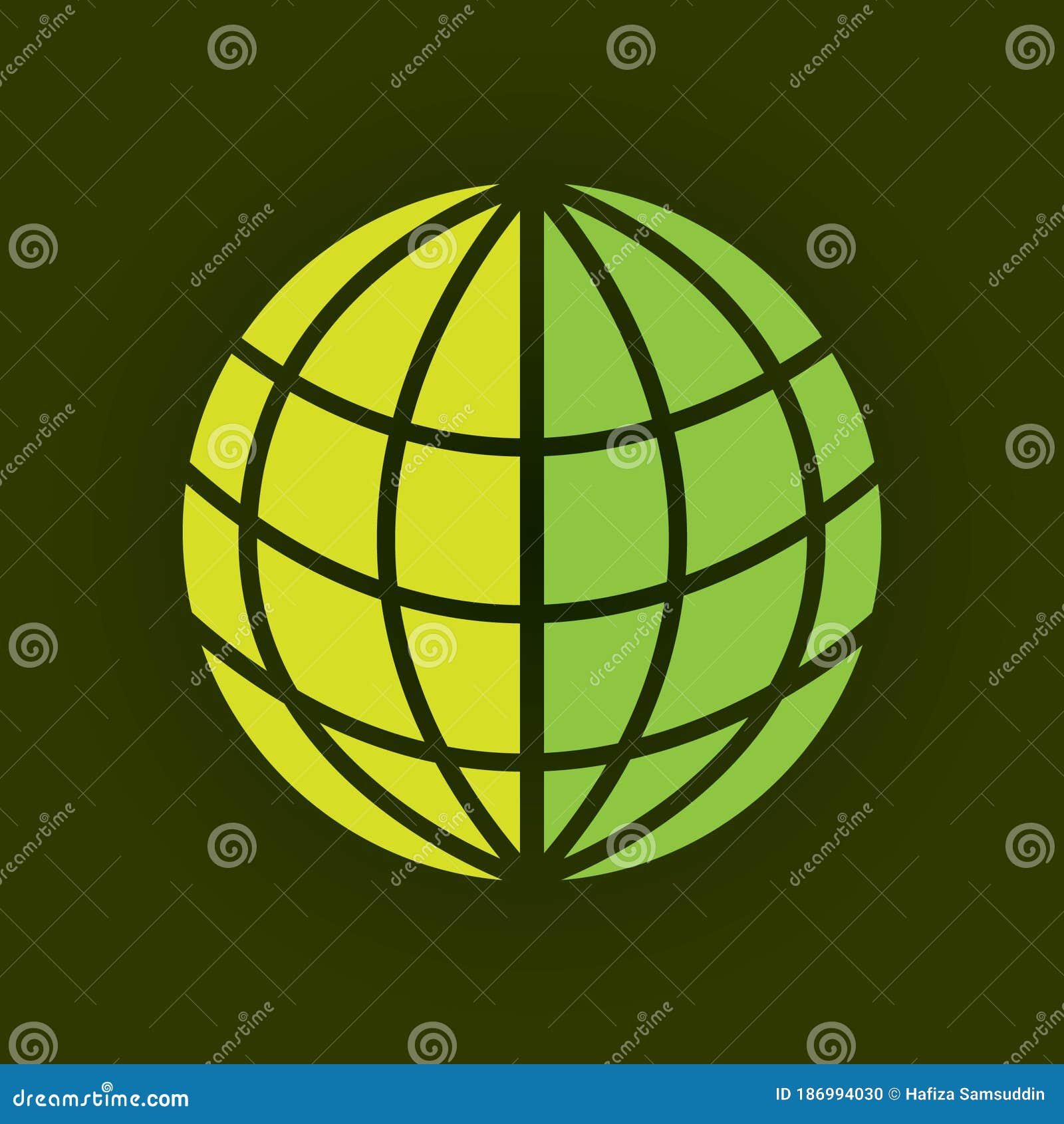 Green Globe Icon. Vector Illustration Decorative Design Stock Vector ...