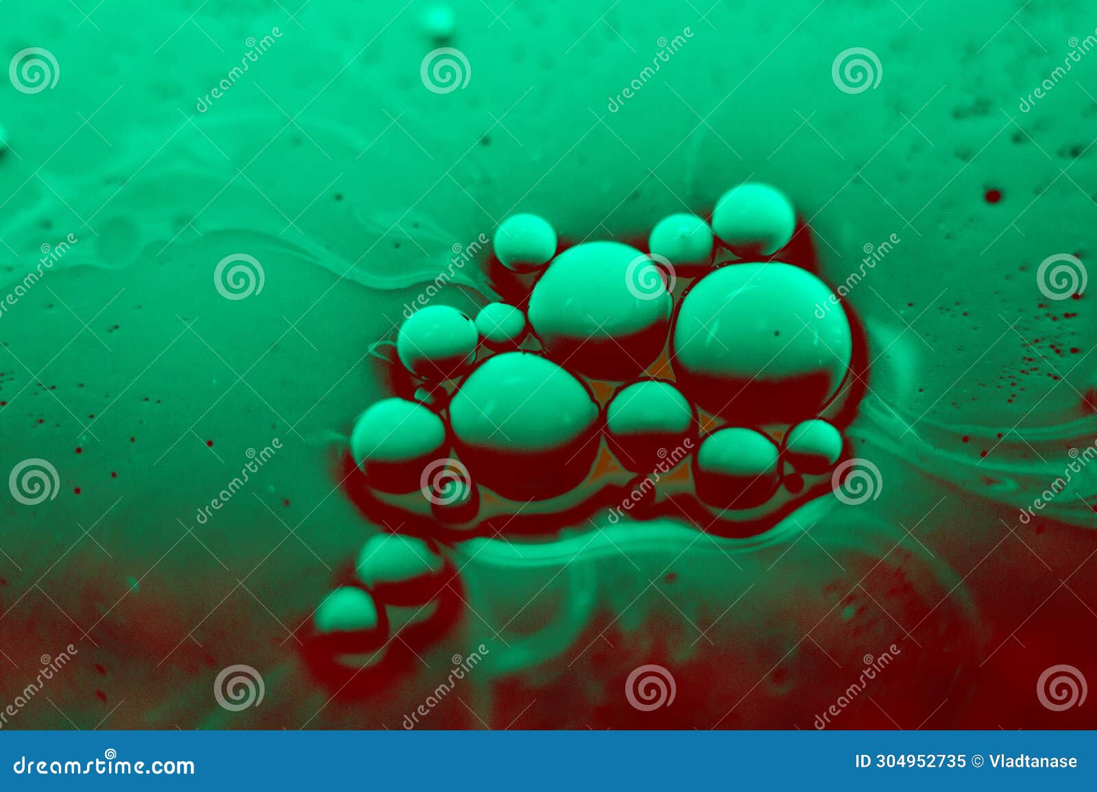 Green Liquid with Bacteria, Viruses in an Experiment, Molecular or in ...