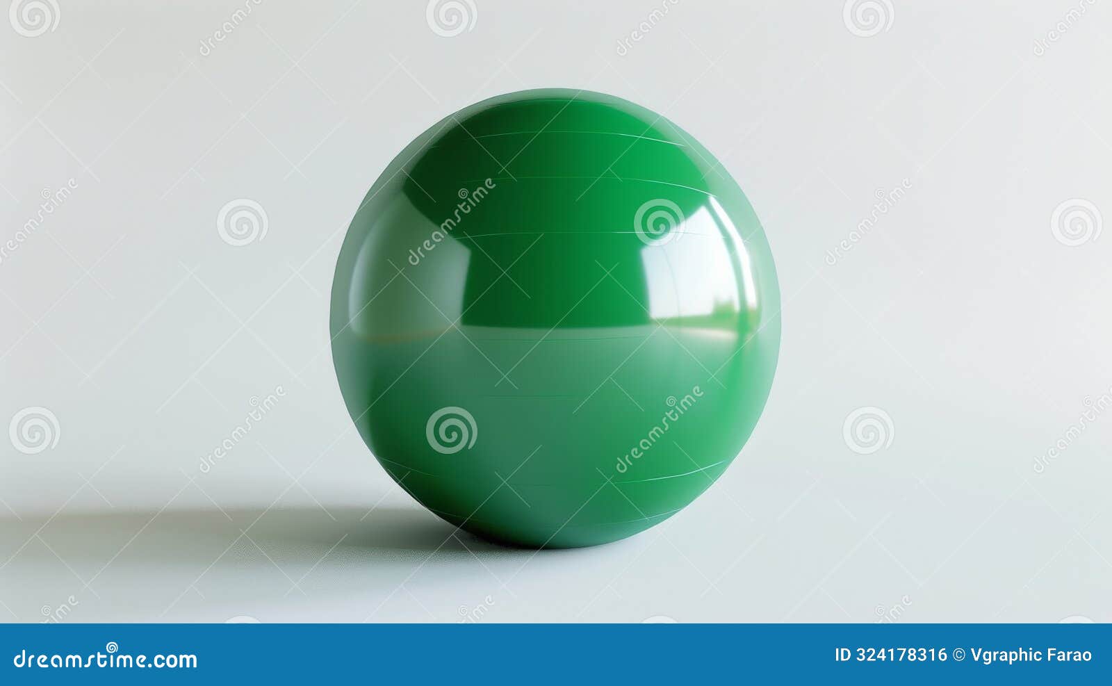Green Glossy Sphere on White Background Stock Illustration ...