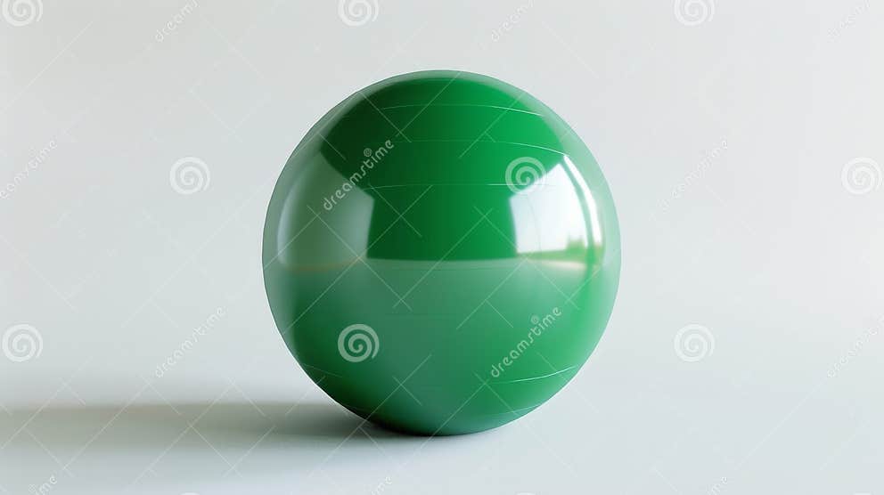 Green Glossy Sphere on White Background Stock Illustration ...