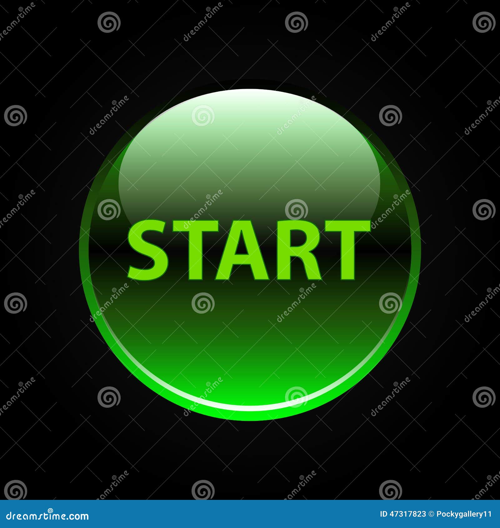Green Glossy Start Button Black Stock Illustrations – 319 Green Glossy ...