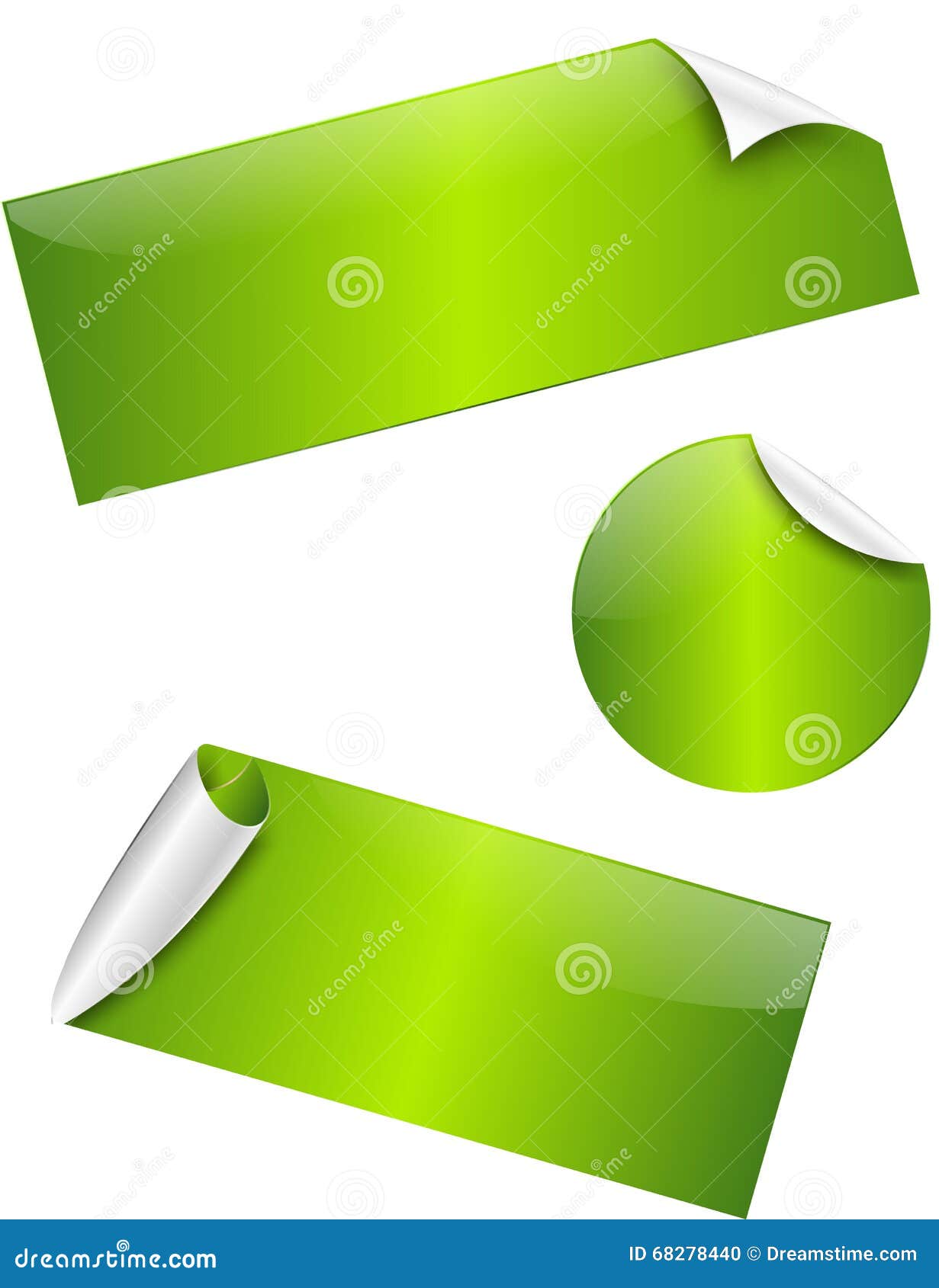 Green glossy stickers stock illustration. Illustration of resource ...