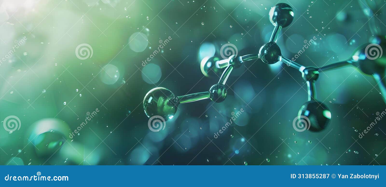 Green Glow of Clean Energy: Hydrogen Molecule Emission. Concept Clean ...