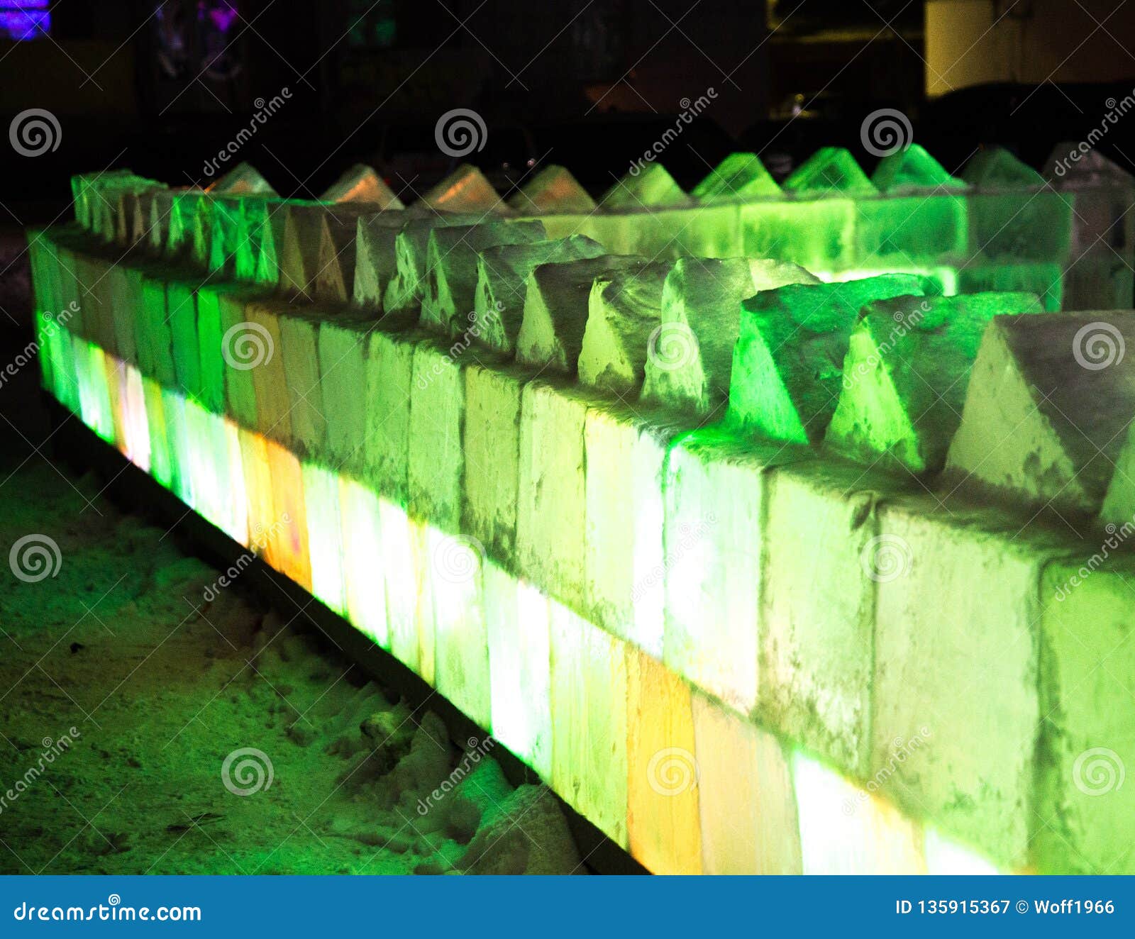Green Glow of Ice , Ice Wall Stock Image - Image of wall, paint: 135915367