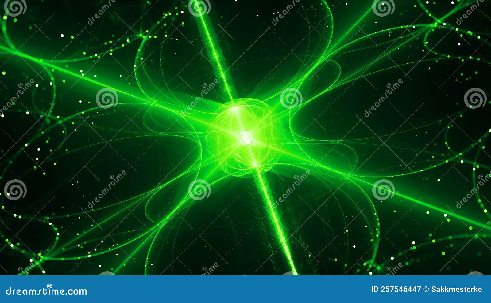 Futuristic Quantum Computer In A Dark Sci-fi Setting With Glowing ...