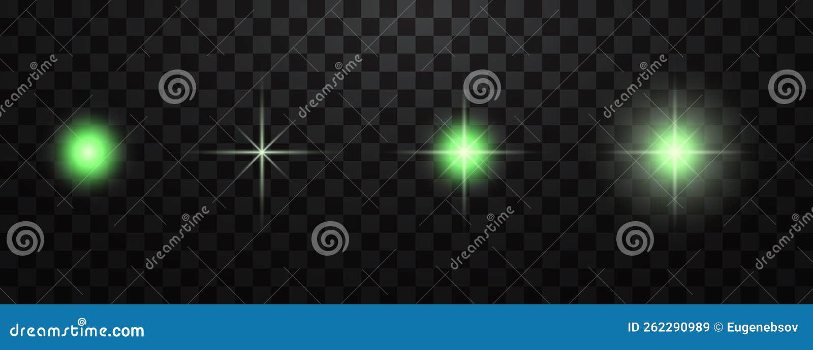 Green Glowing Light Effect for Lamp on Transparent Background Stock ...
