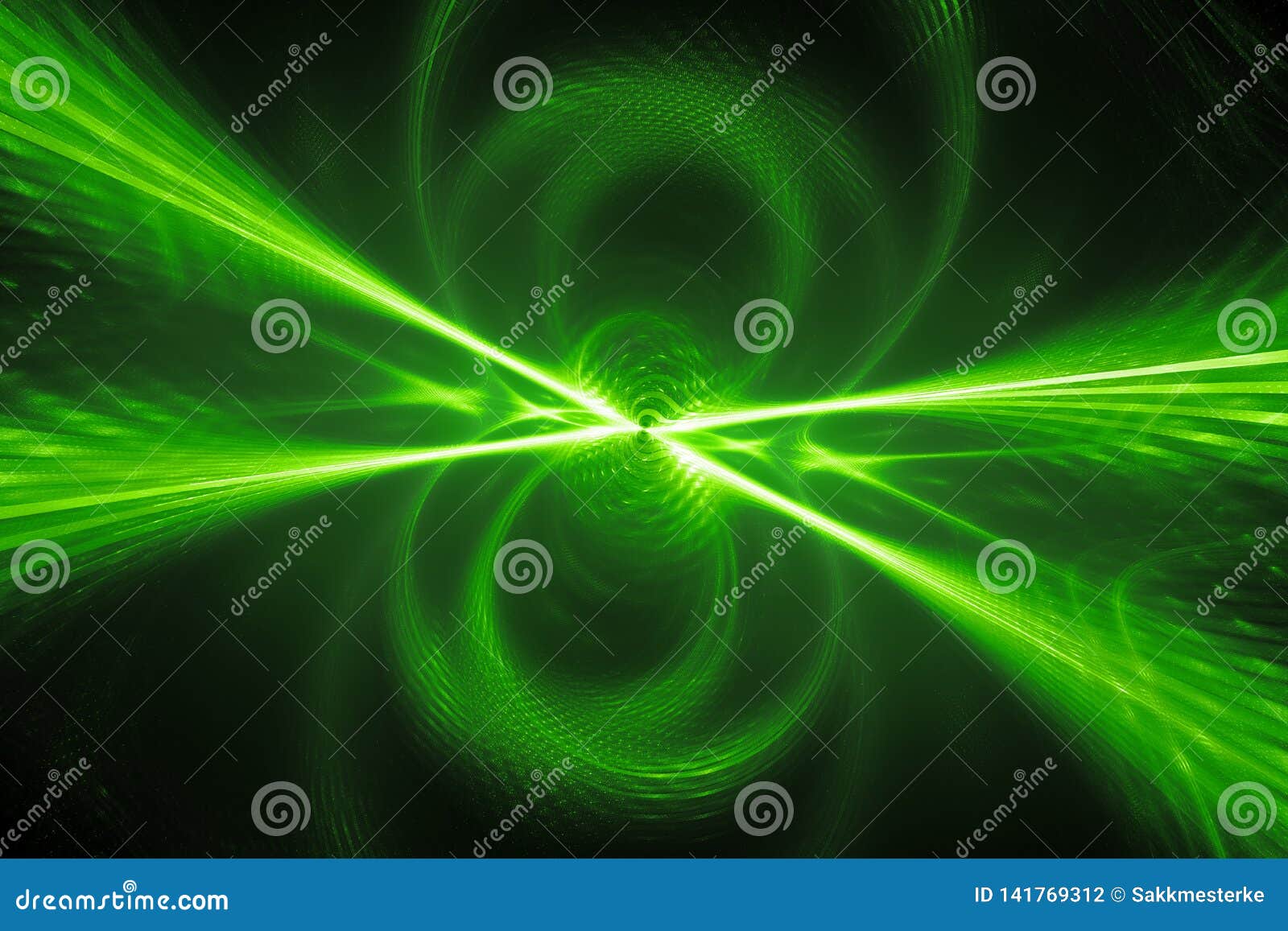 Green Glowing New Technology Background in Space Stock Illustration ...