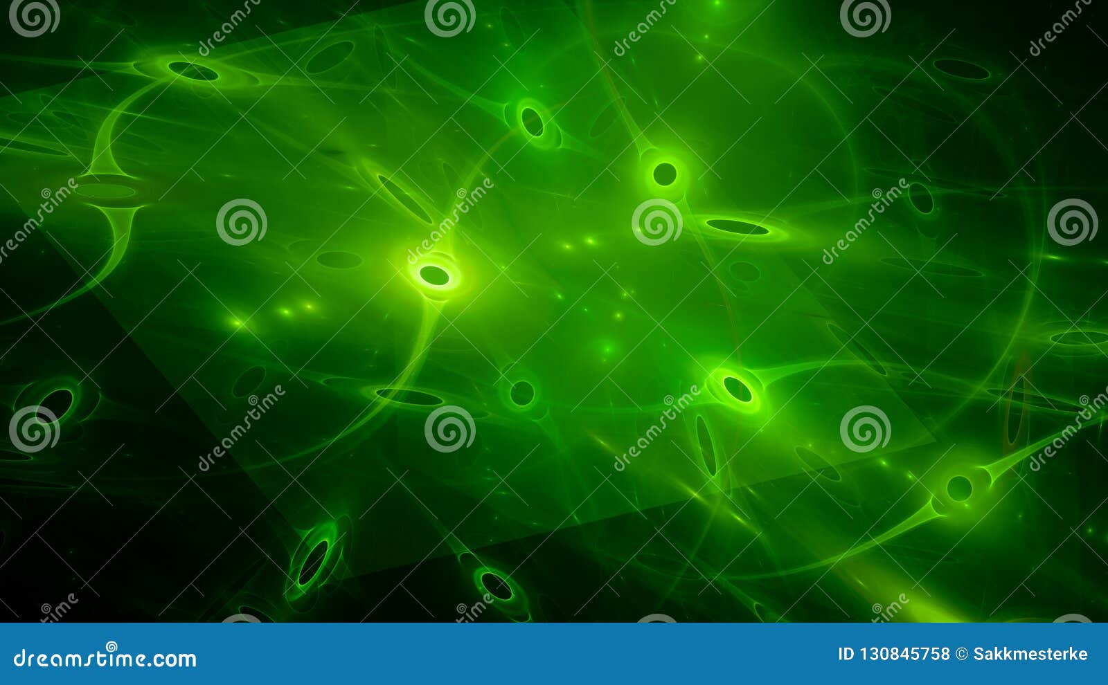 Green Glowing Quantum Correlation Abstract Background Stock ...