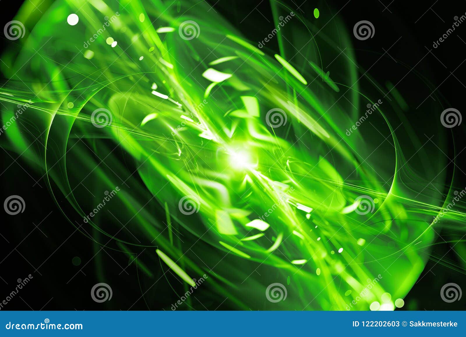Green Glowing Explosion Abstract Background Stock Illustration ...