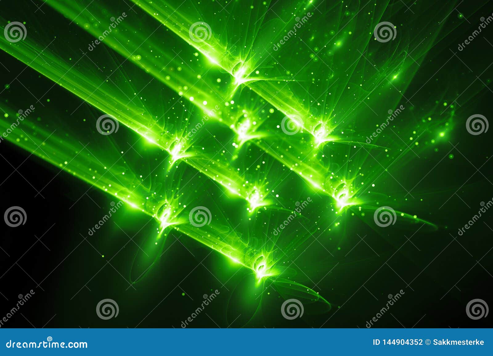 Green Glowing Quantum Weapon Abstract Background Stock Illustration ...