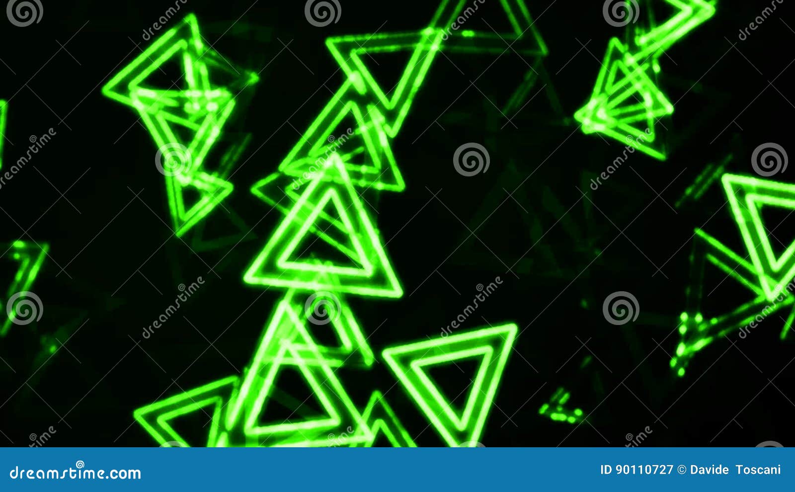 Green Glowing Triangles Animation Background Stock Video - Video of ...