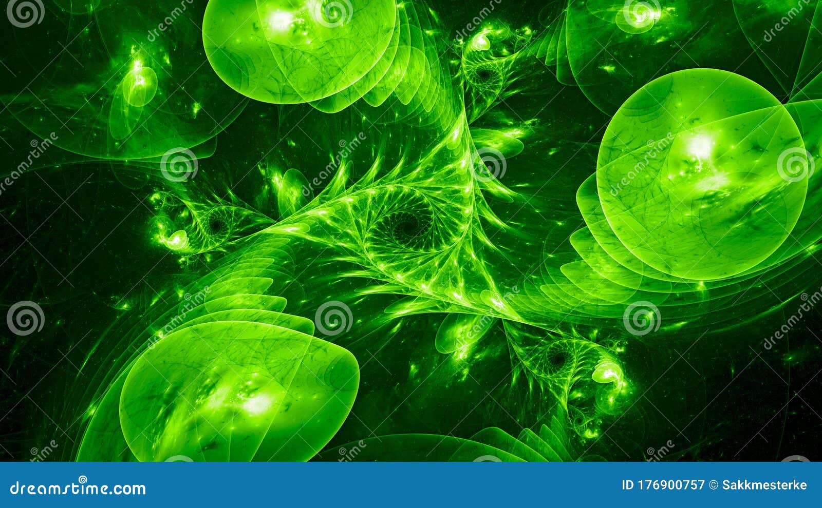 Green Glowing Triangular Quantum Stock Illustration - Illustration of ...