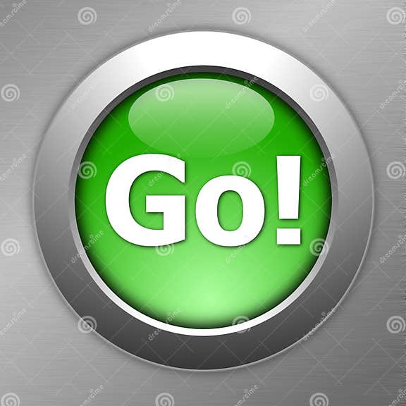 Green go button stock illustration. Illustration of commerce - 11020587