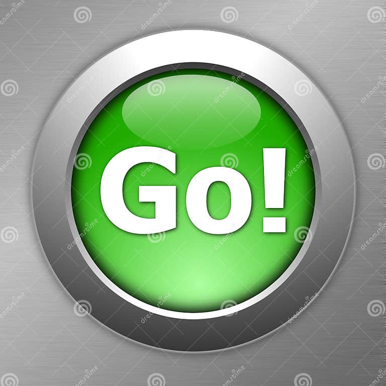 Green go button stock illustration. Illustration of commerce - 11020587