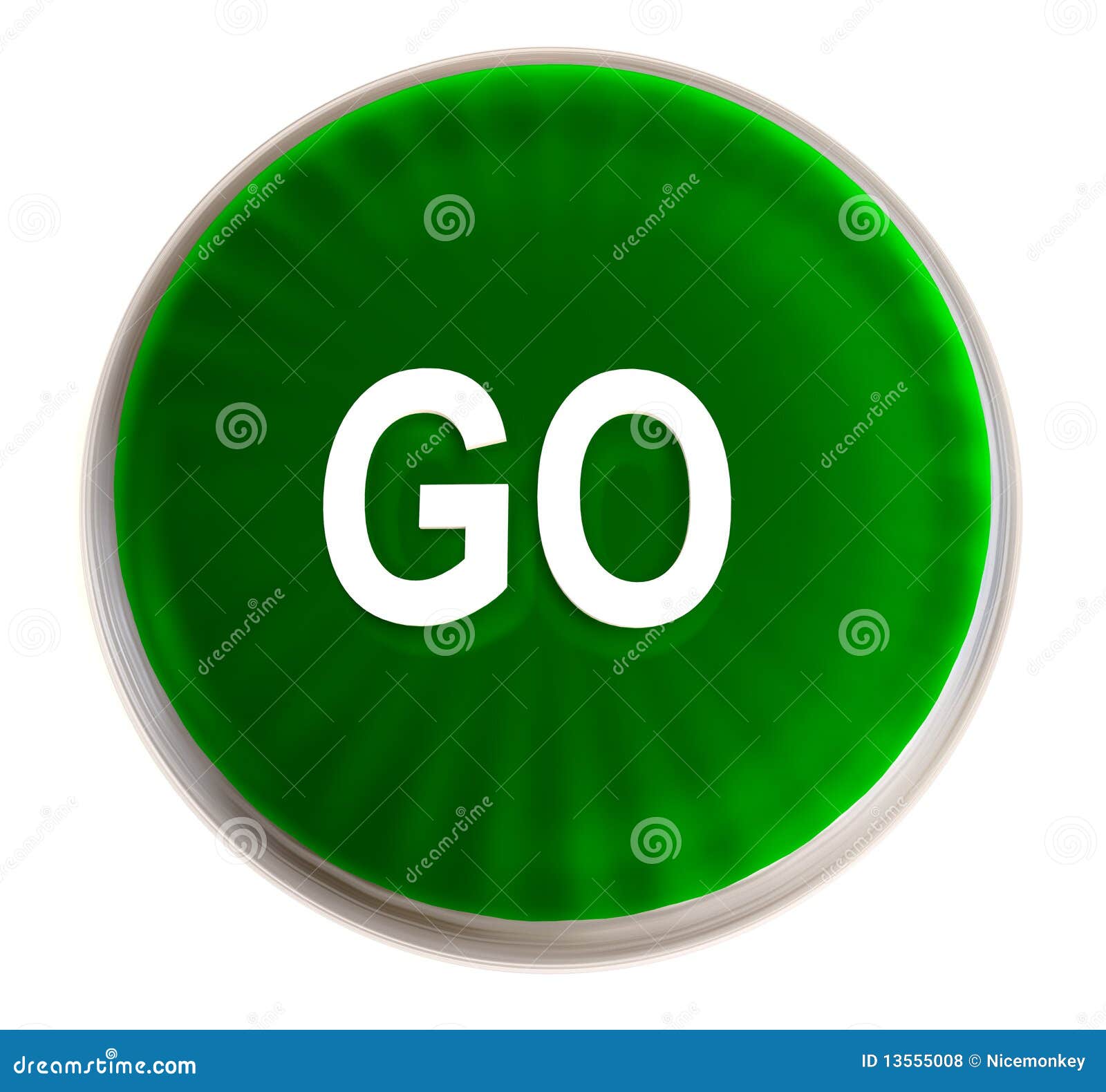 Green go button stock illustration. Illustration of activation - 13555008