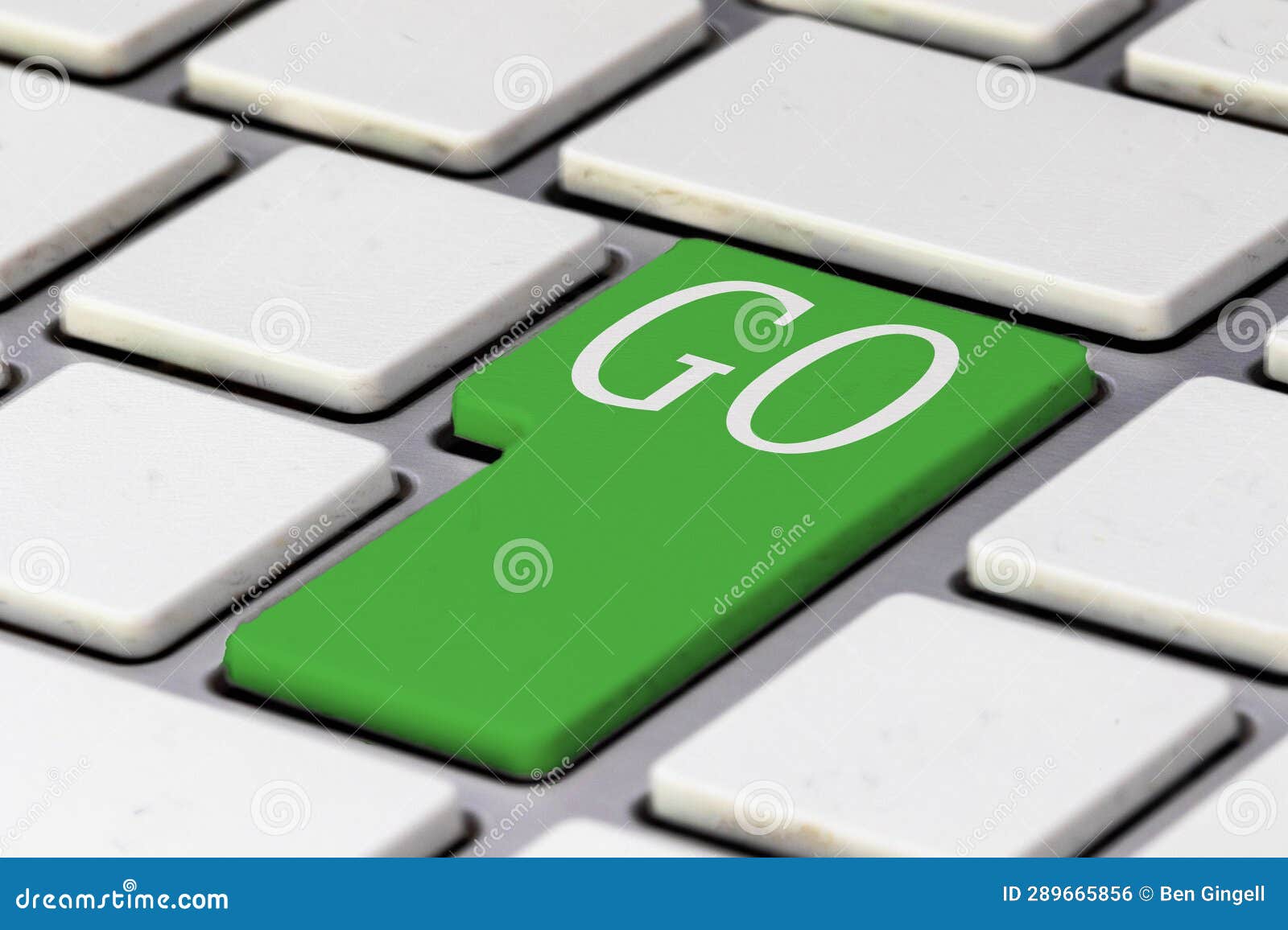 Green Go Button on a Keyboard Stock Photo - Image of computer, design ...