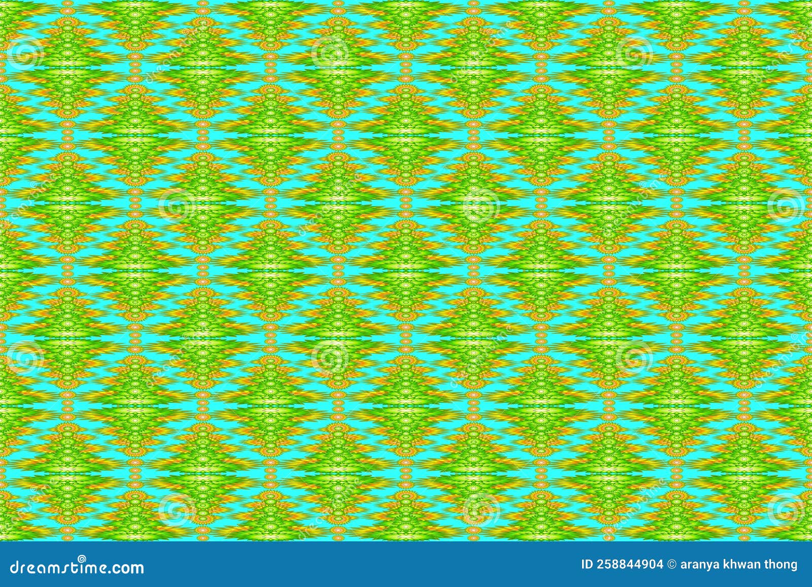 Green Gold Fabric Pattern, Ethnic Seamless Pattern, for Curtain Design ...