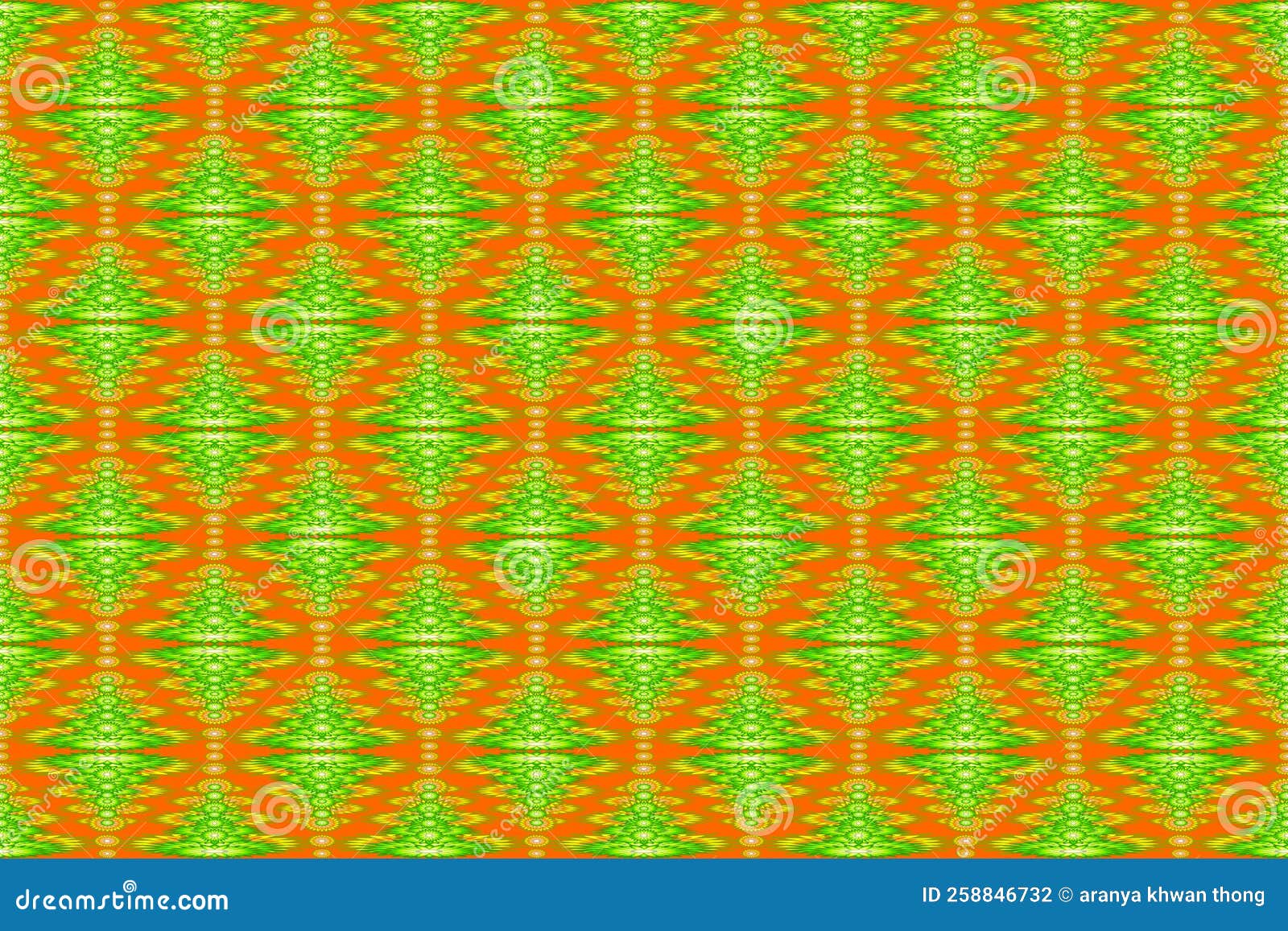 Green Gold Fabric Pattern, Ethnic Seamless Pattern, for Curtain Design ...