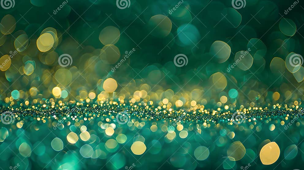 Green and Gold Glitter Background Design Stock Illustration ...