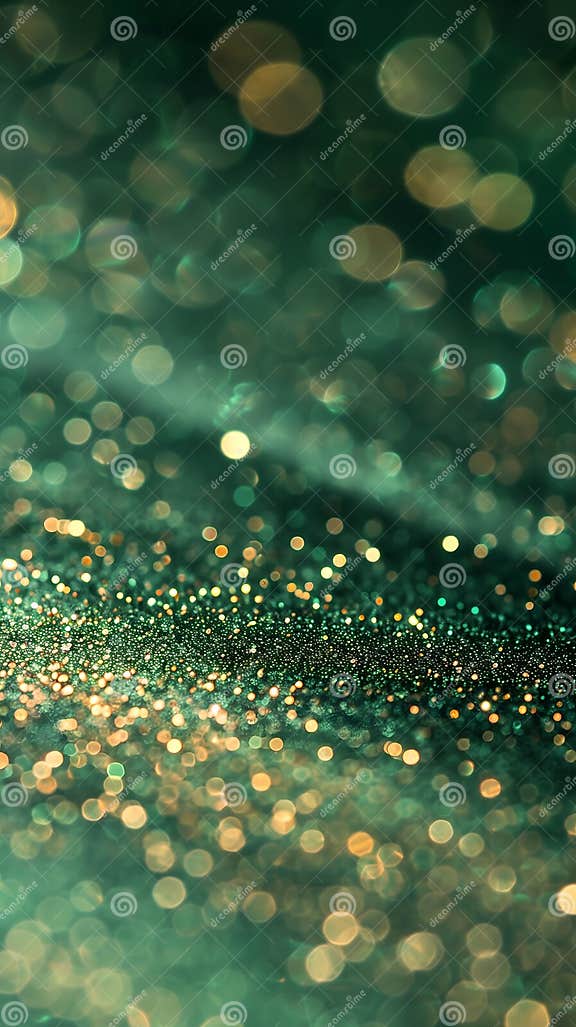 Green and Gold Glitter Background Design Stock Illustration ...