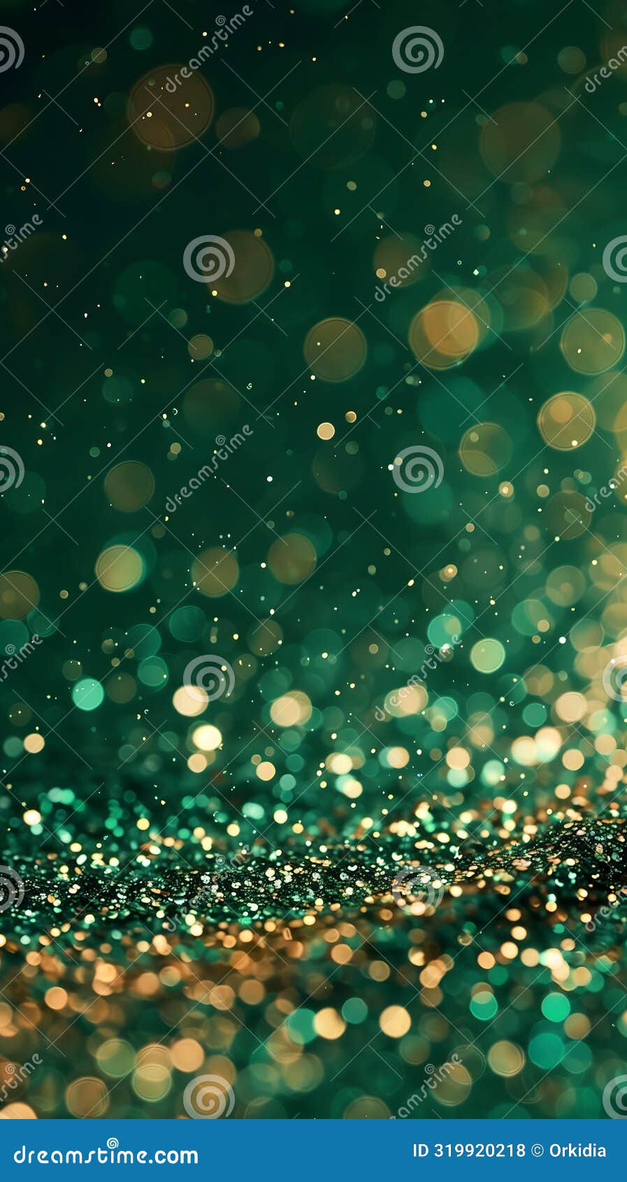 Green and Gold Glitter Background Design Stock Illustration ...
