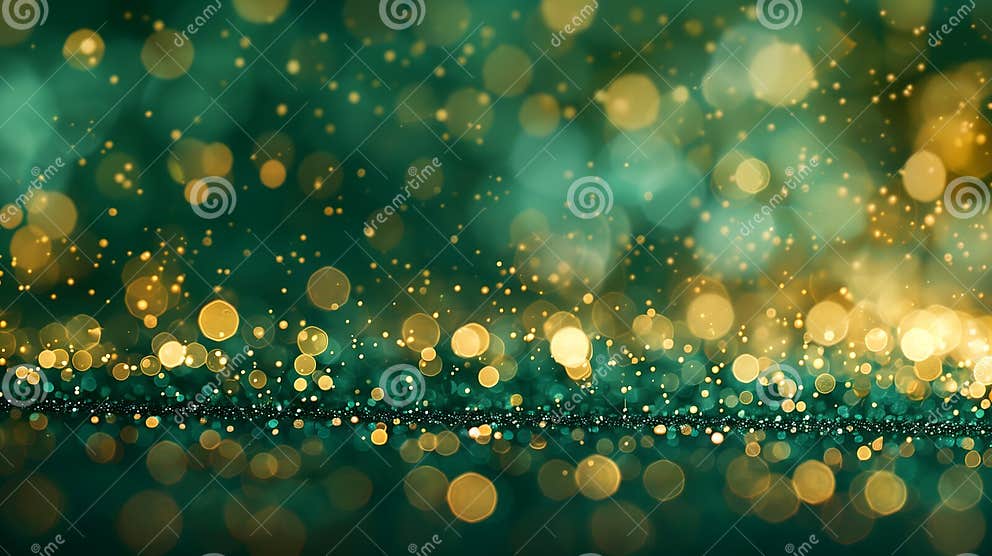 Green and Gold Glitter Background Design Stock Illustration ...