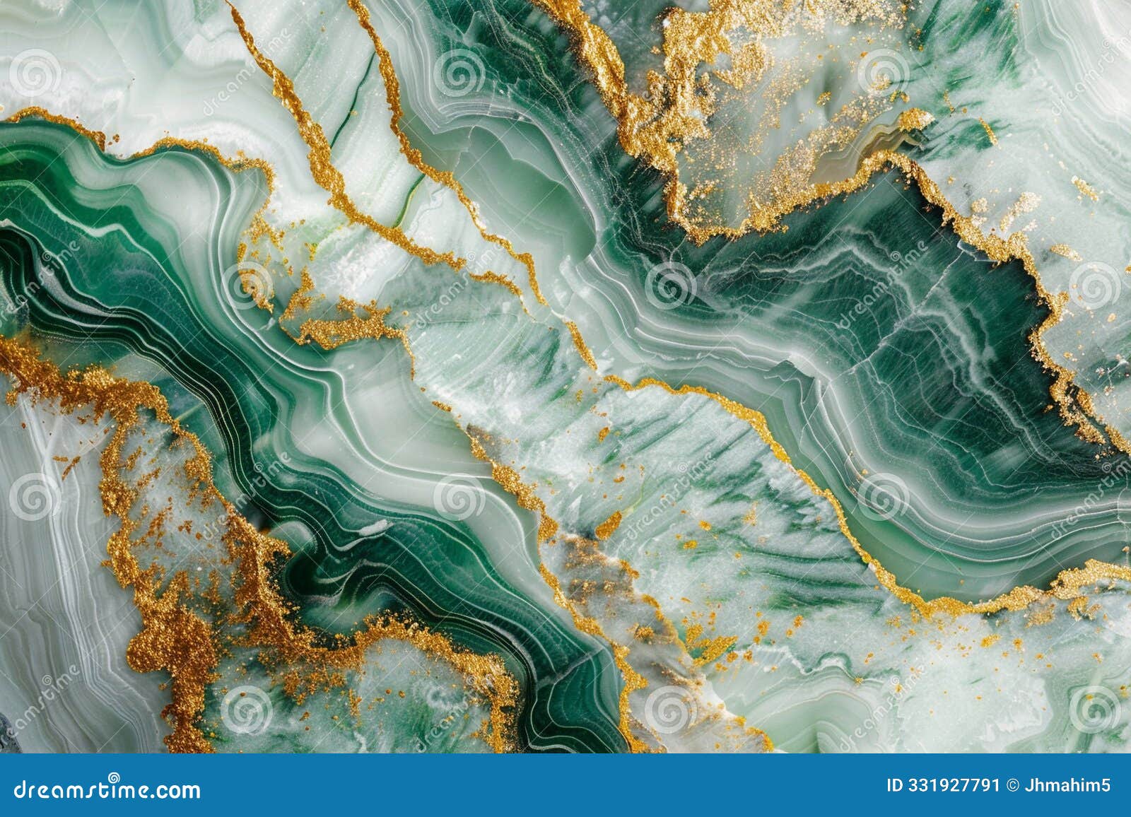 Green and Gold Marble Texture Stock Illustration - Illustration of ...