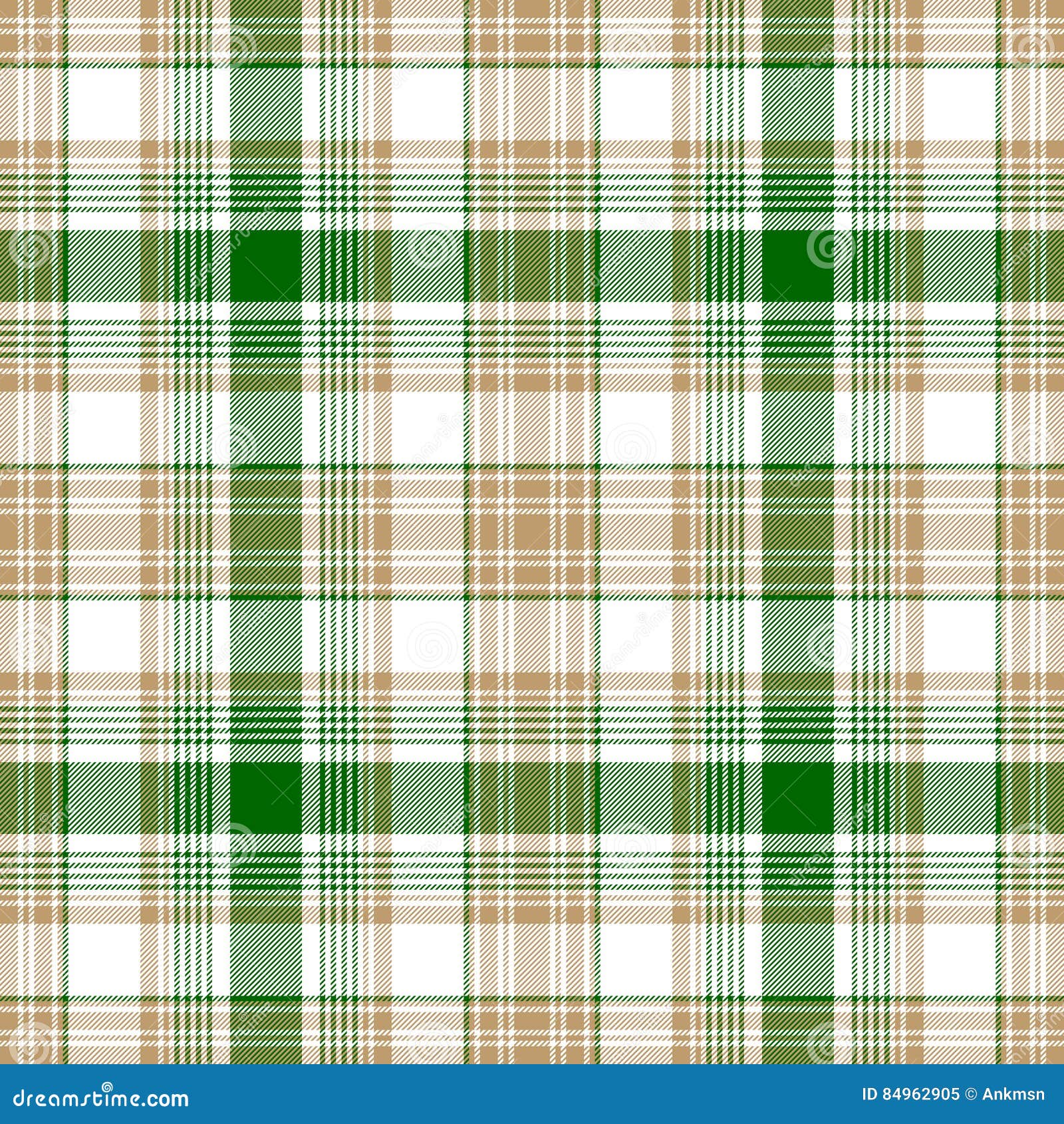 Green Gold White Check Fabric Texture Seamless Pattern Stock Vector ...