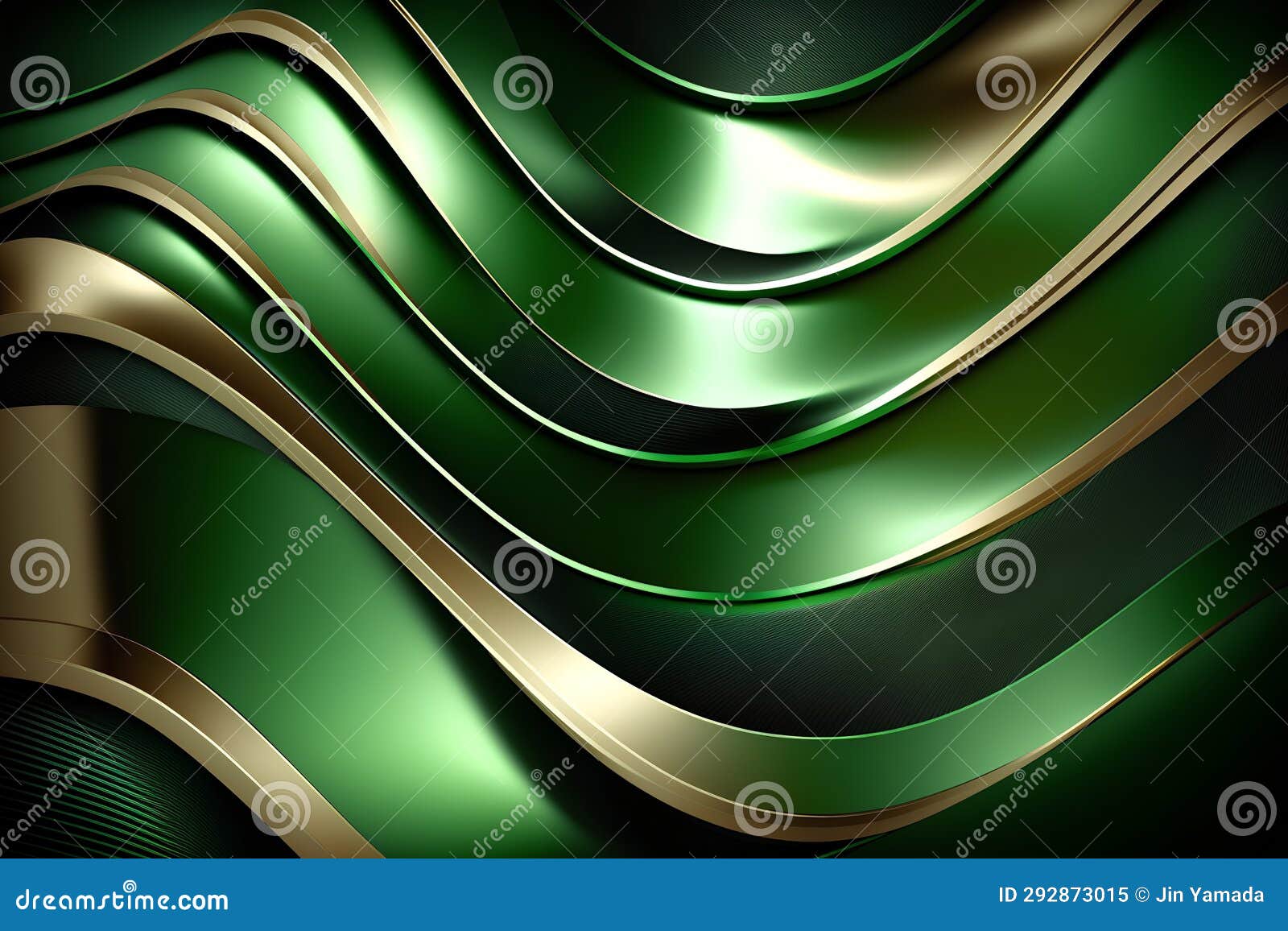 Green and Golden Metallic Background. Element for Design Stock ...