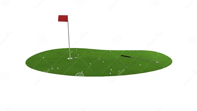 Green Golf Course Animation. Golf Concept Stock Illustration ...