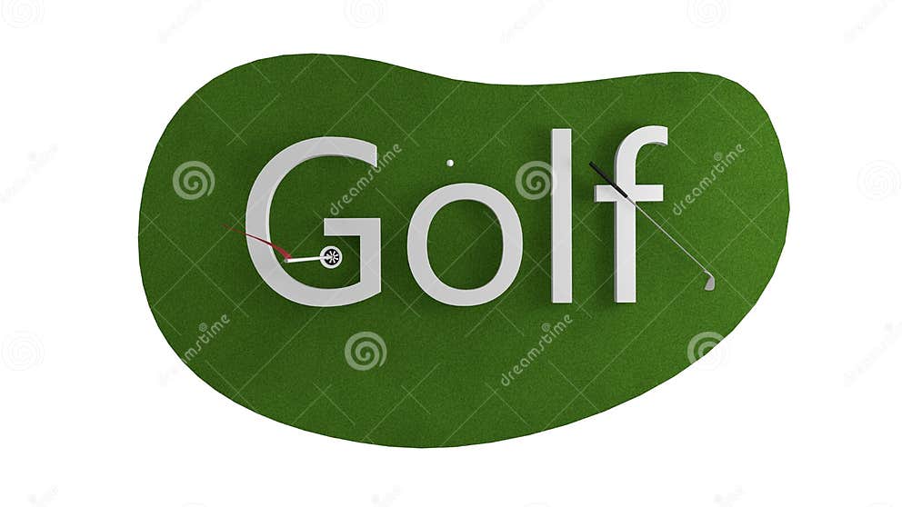 Green Golf Course Animation. Golf Concept Stock Illustration ...
