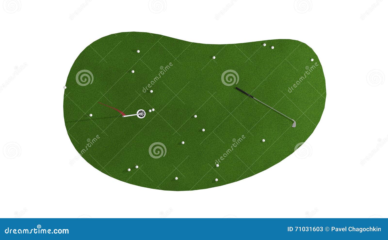 Green Golf Course . Golf Concept. Isolate Stock Illustration ...