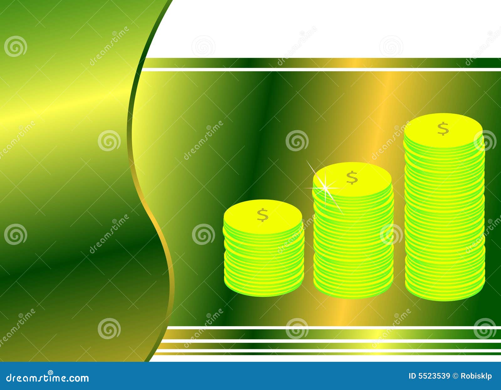 Green Gradient Background with Money Stock Vector - Illustration of ...