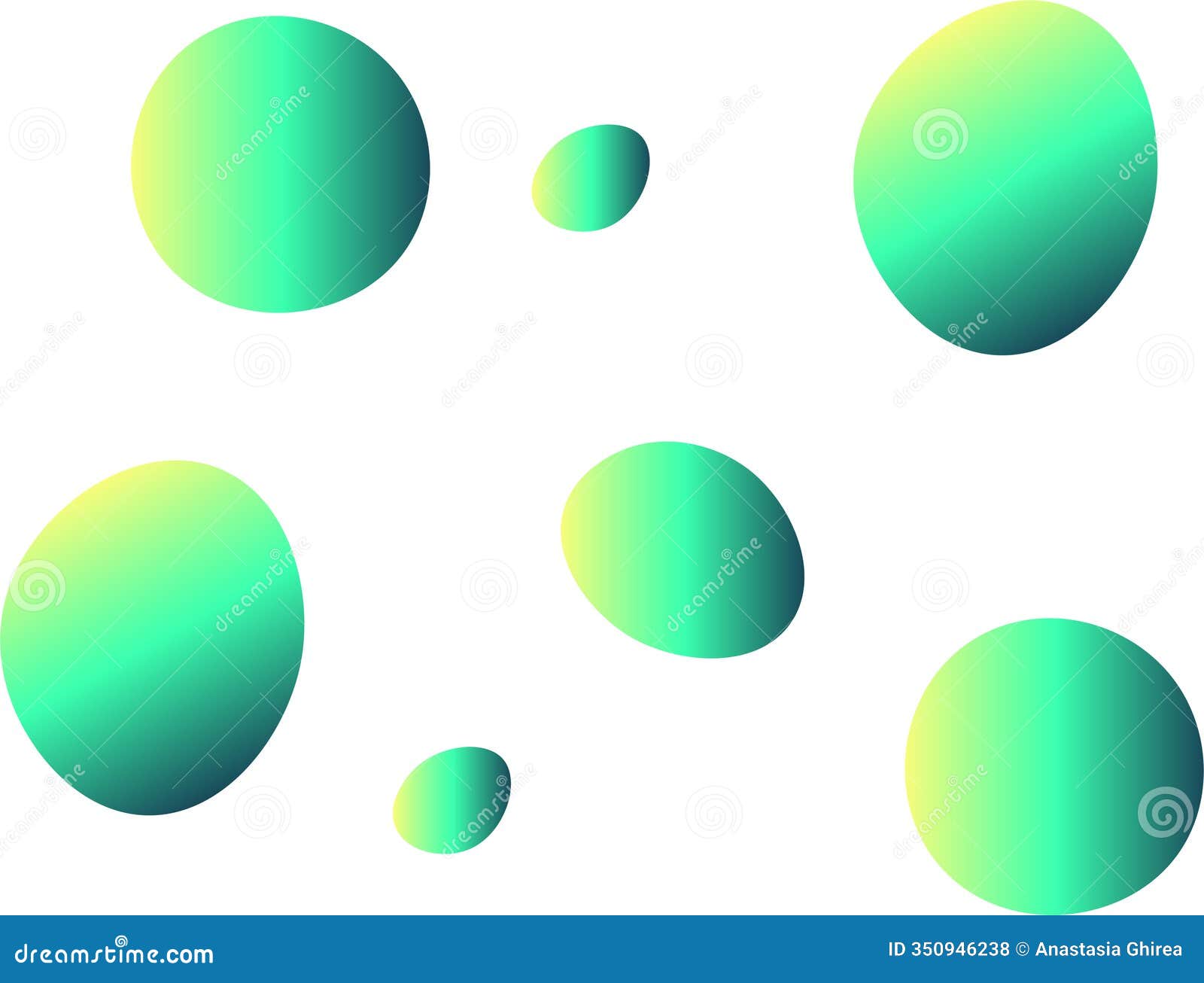 Green Gradient Circles with Dynamic Layout Stock Illustration ...