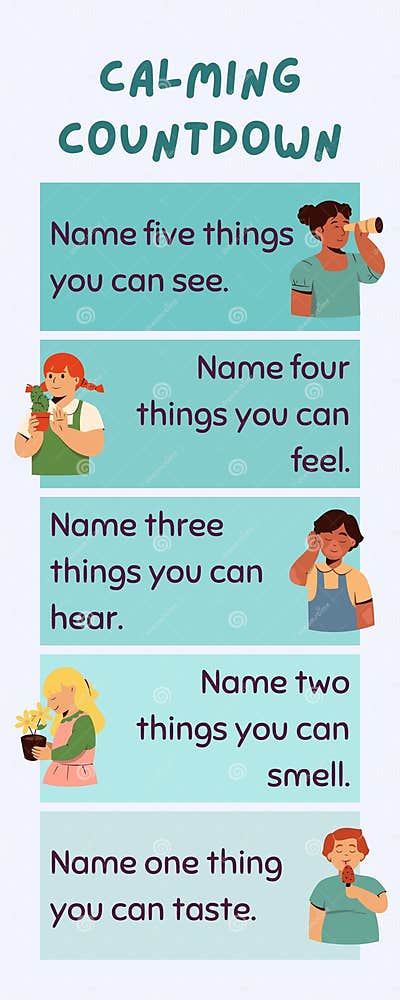 Green Gradient Minimal Calming Countdown Infographic Brain Break Stock ...