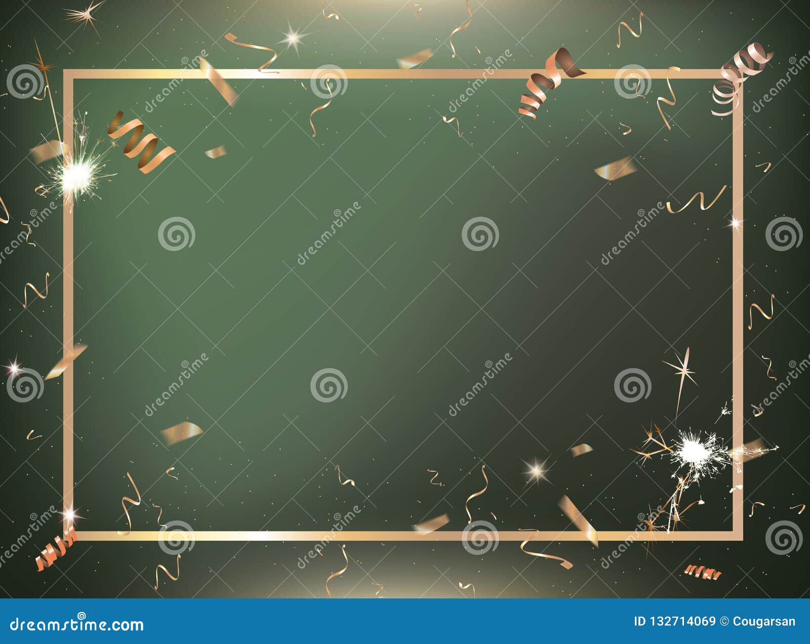 Red Gradient Party And Celebration Background With Golden Border Stock ...