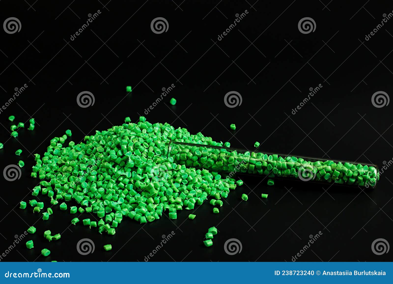 Green Granules of Polypropylene, Polyamide. Background. Plastic and ...