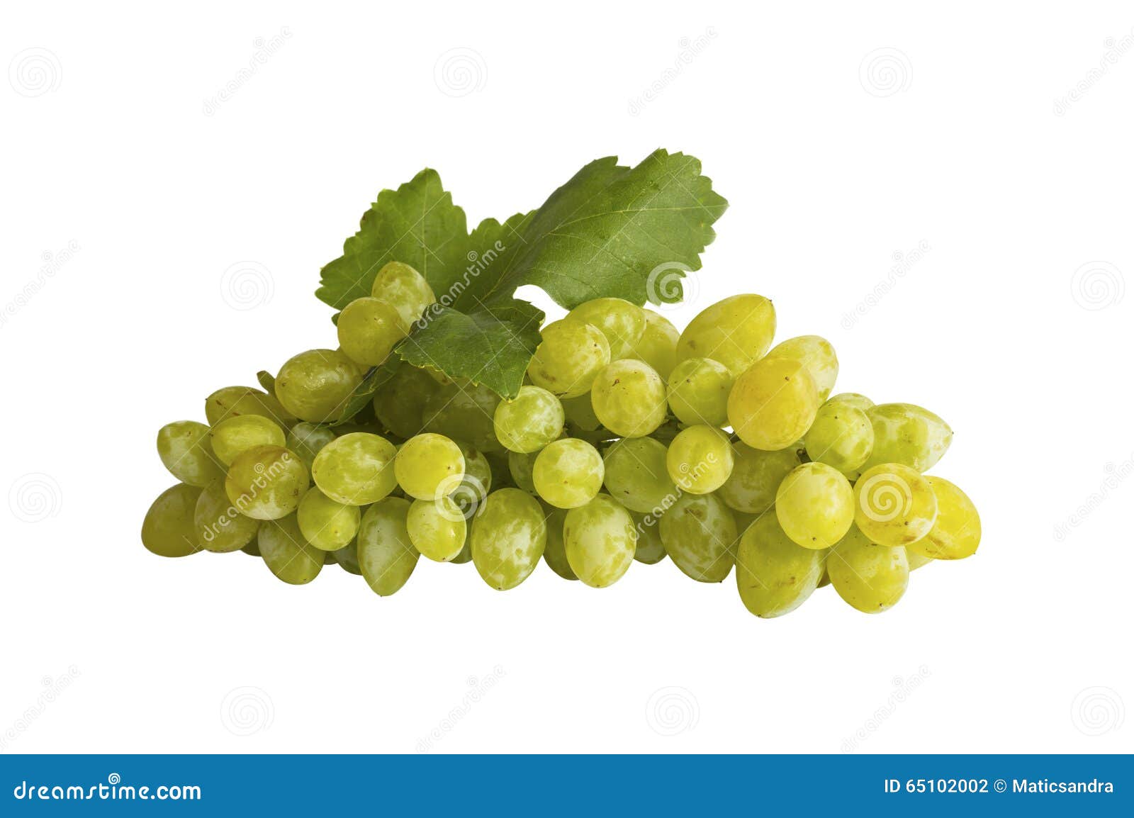 Green Grape Bunch on White Background. Stock Photo - Image of pile ...