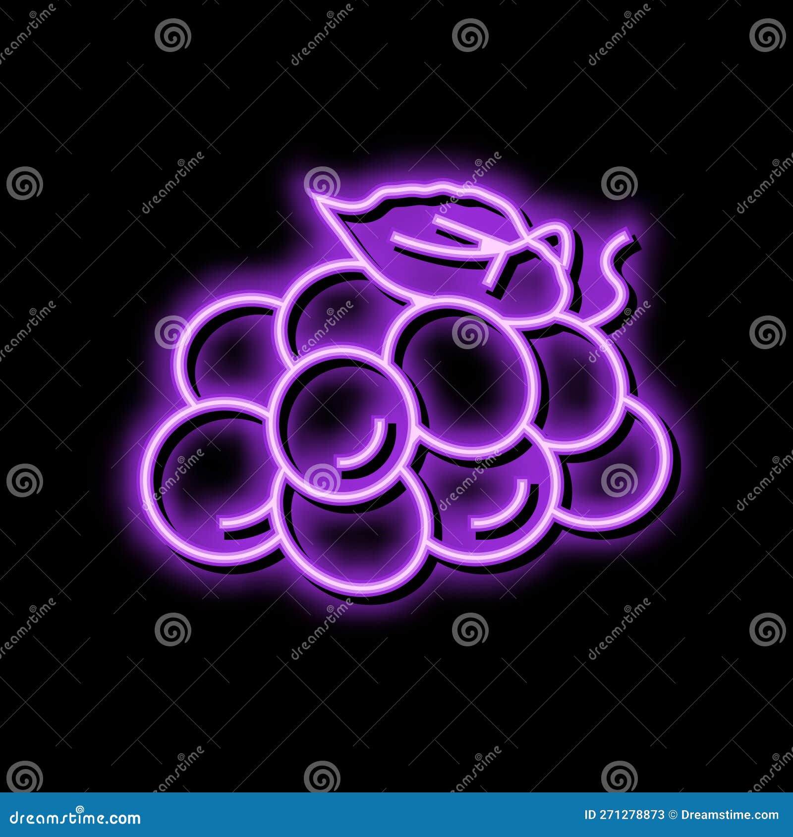 Green Grape Wine Neon Glow Icon Illustration Stock Vector ...