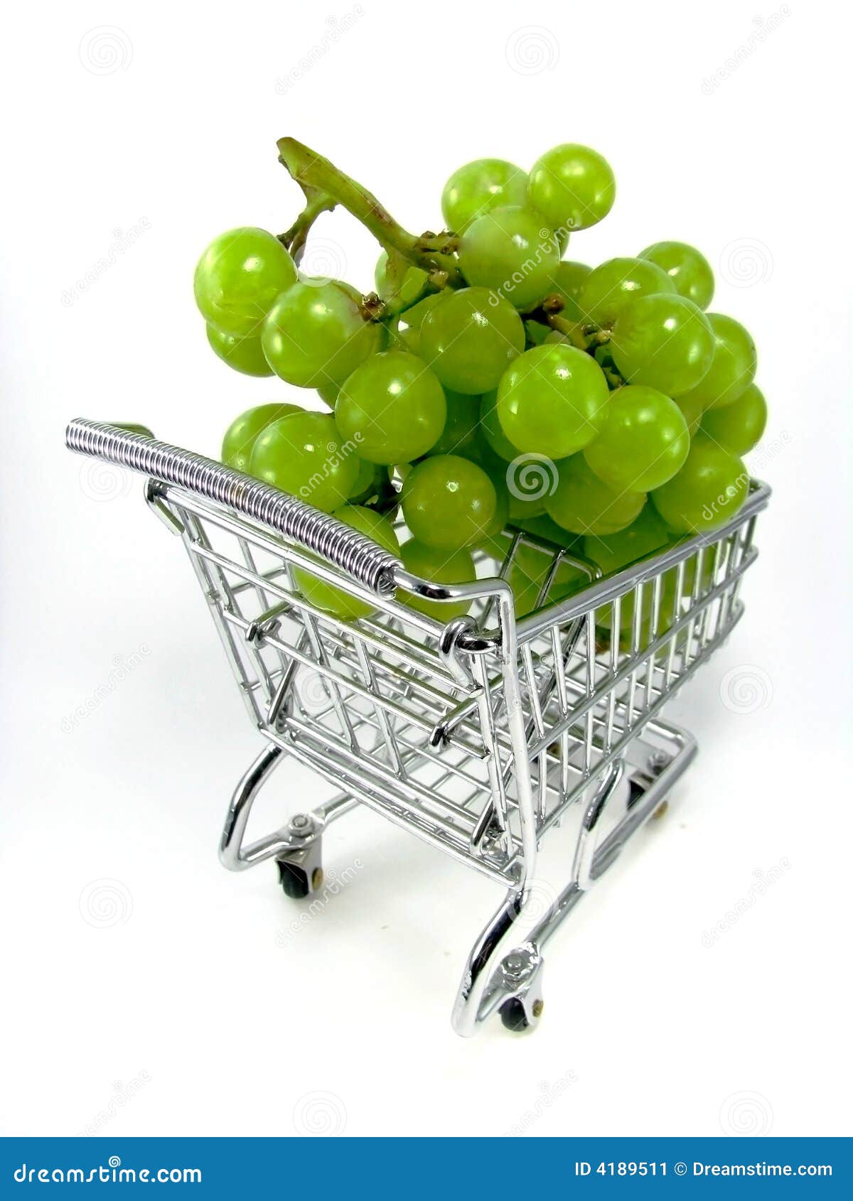 Green Grapes in Shopping Cart Stock Image - Image of taste, freshness ...
