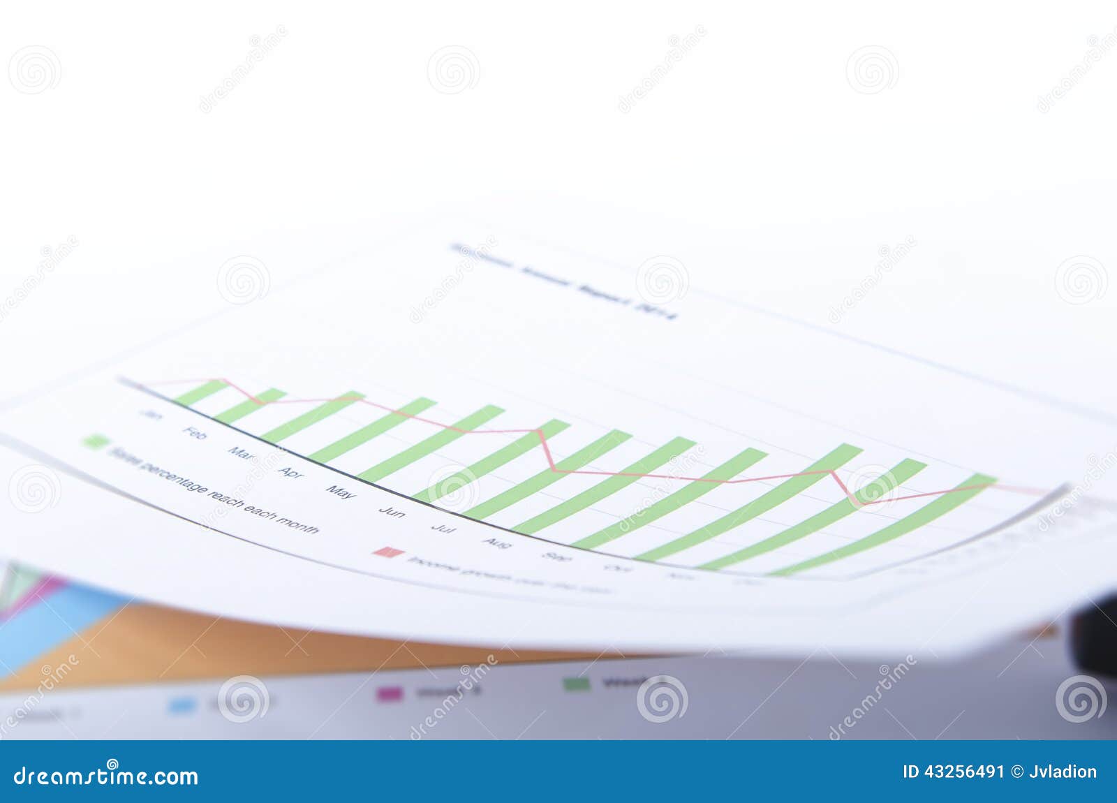 Green Graph Chart stock image. Image of lines, papers - 43256491