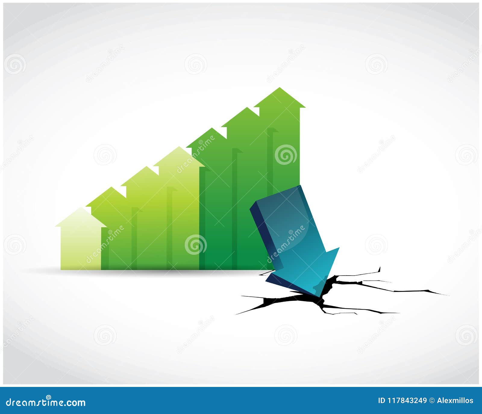 Green Graph Cartoon Vector | CartoonDealer.com #42441041