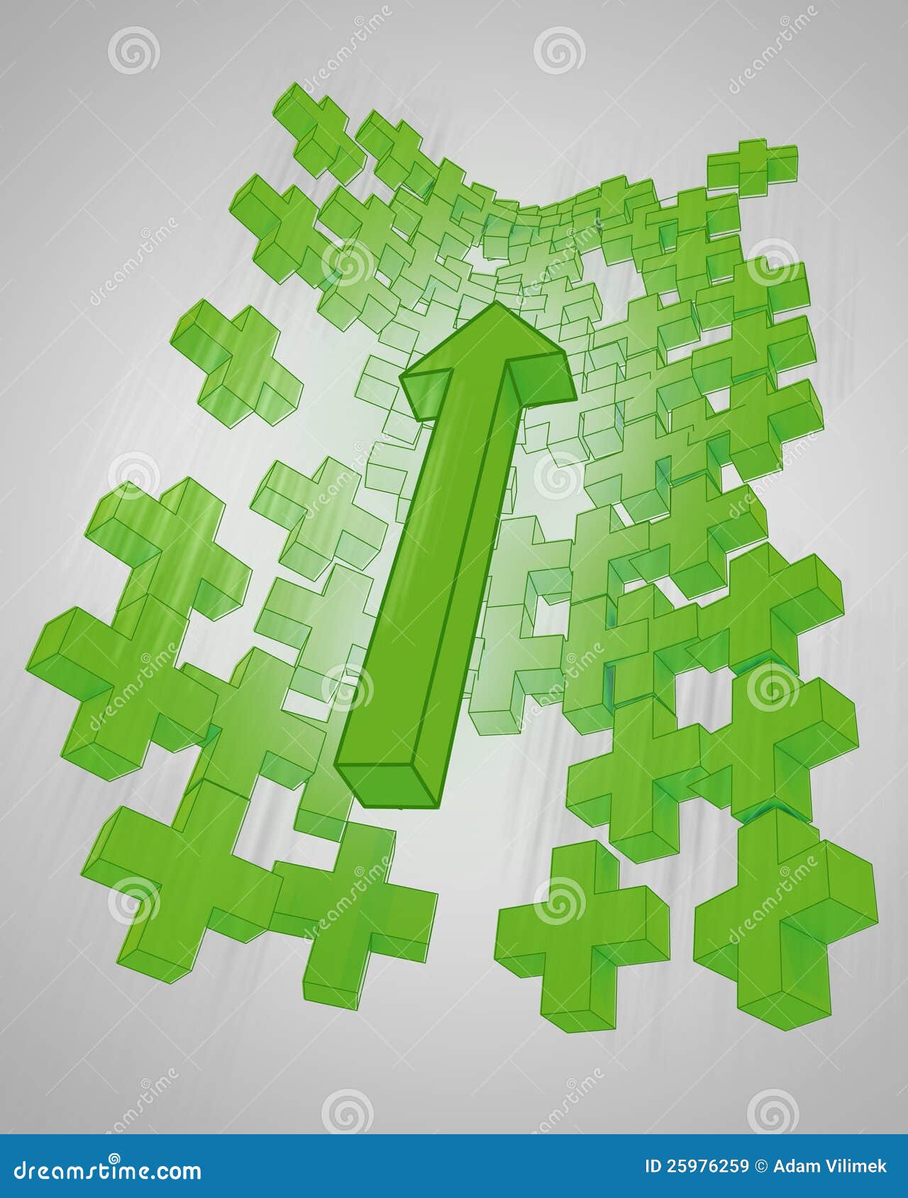 Green Graph Plus Sign Increasing Up Stock Illustration - Illustration ...