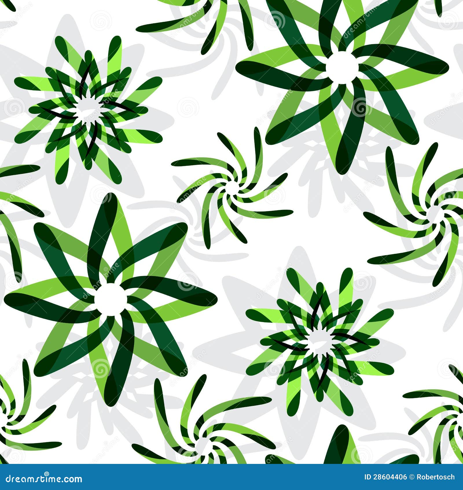 Green Graphic Flowers Pattern Stock Vector - Illustration of hand ...