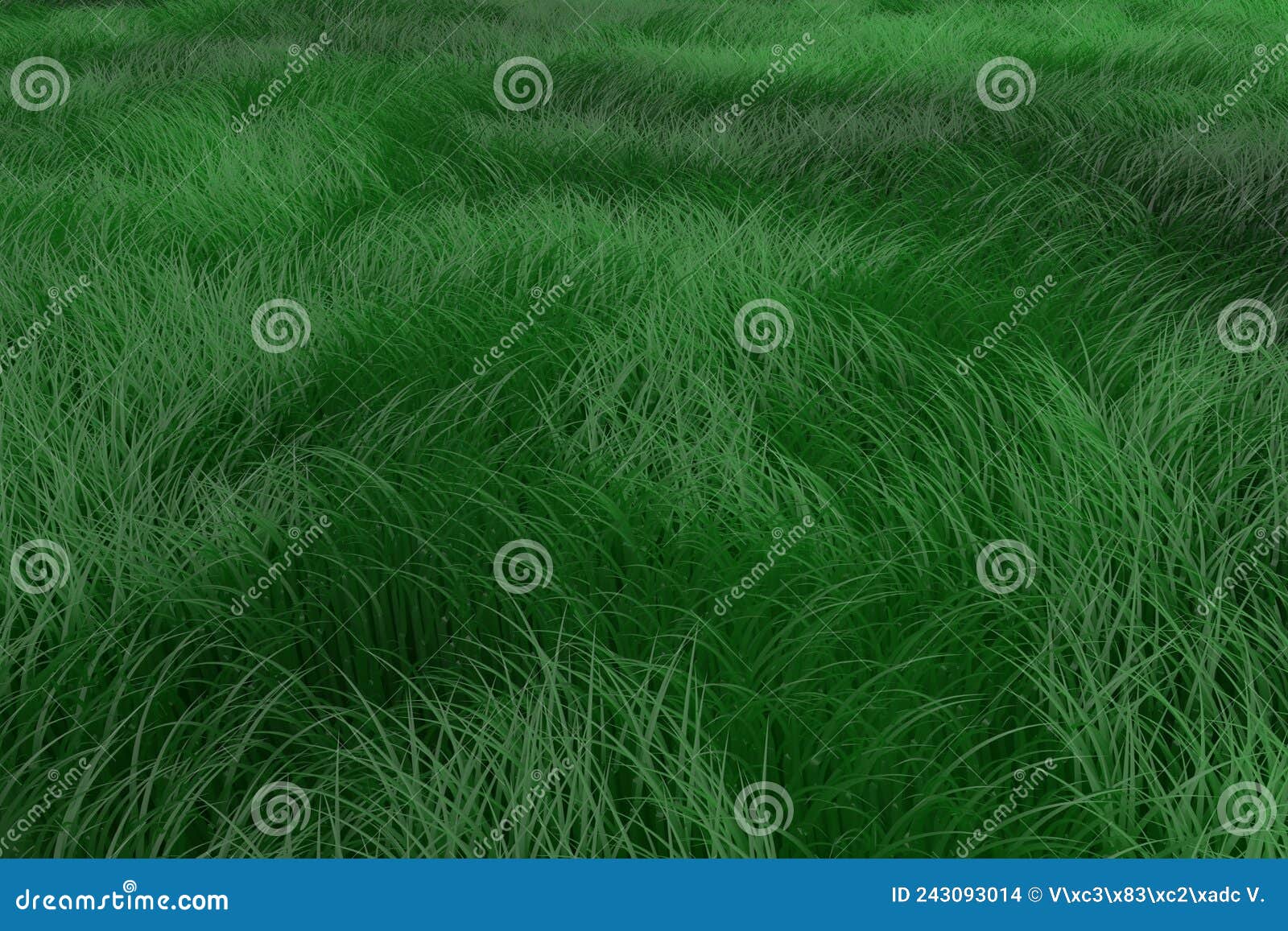 Green Grass Background 3d Render Grass Stock Illustration ...