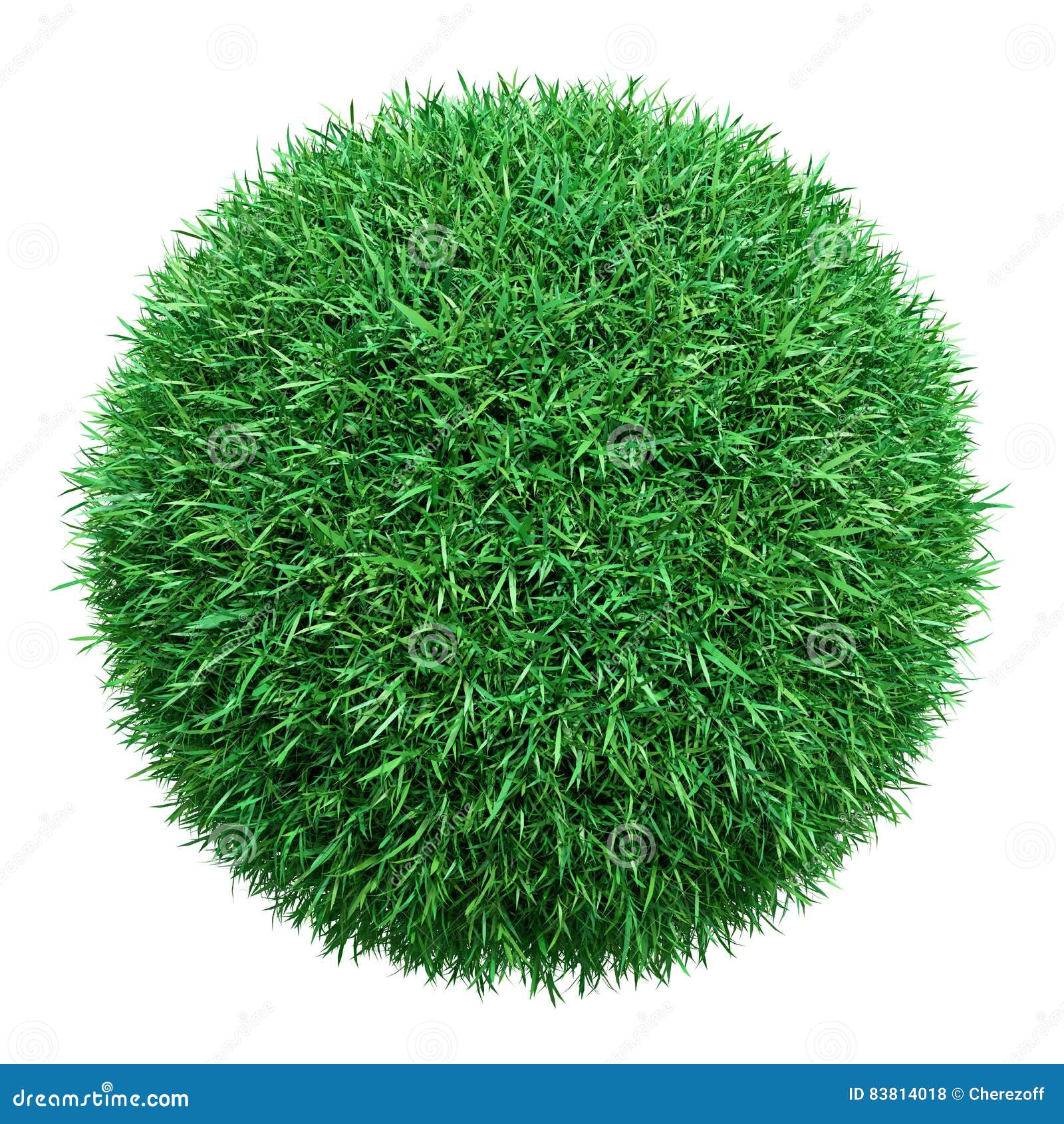 Green Grass Ball. Isolated on White Stock Illustration - Illustration ...