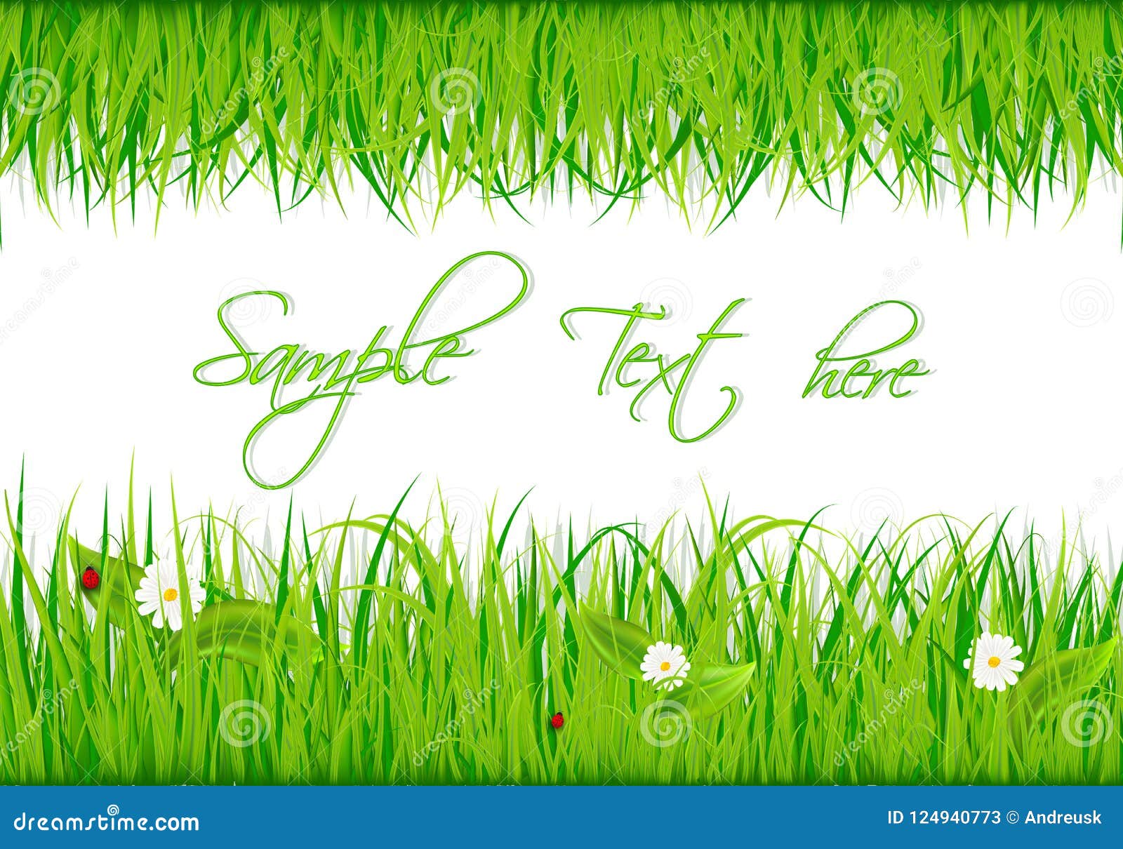 Green grass banner stock vector. Illustration of banner - 124940773